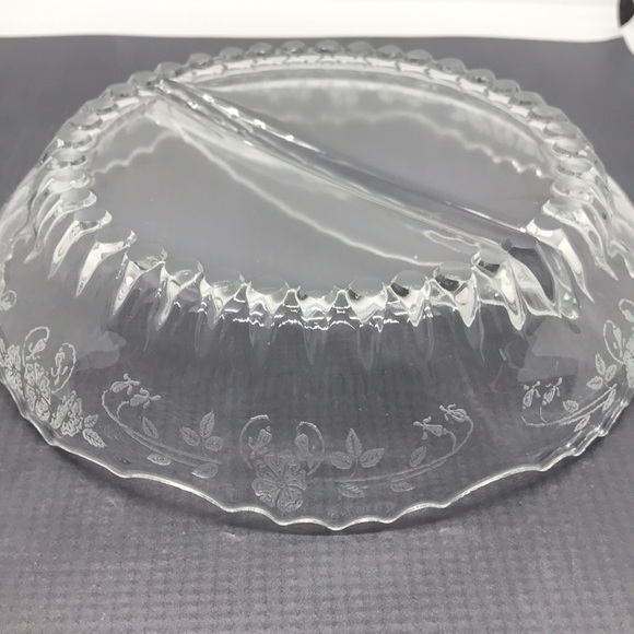 Vintage | Dining | Vintage Etched Glass Divided Candy Dish | Poshmark